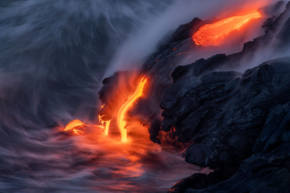 Double Drip - Photo Lava River Hawaii for Sale